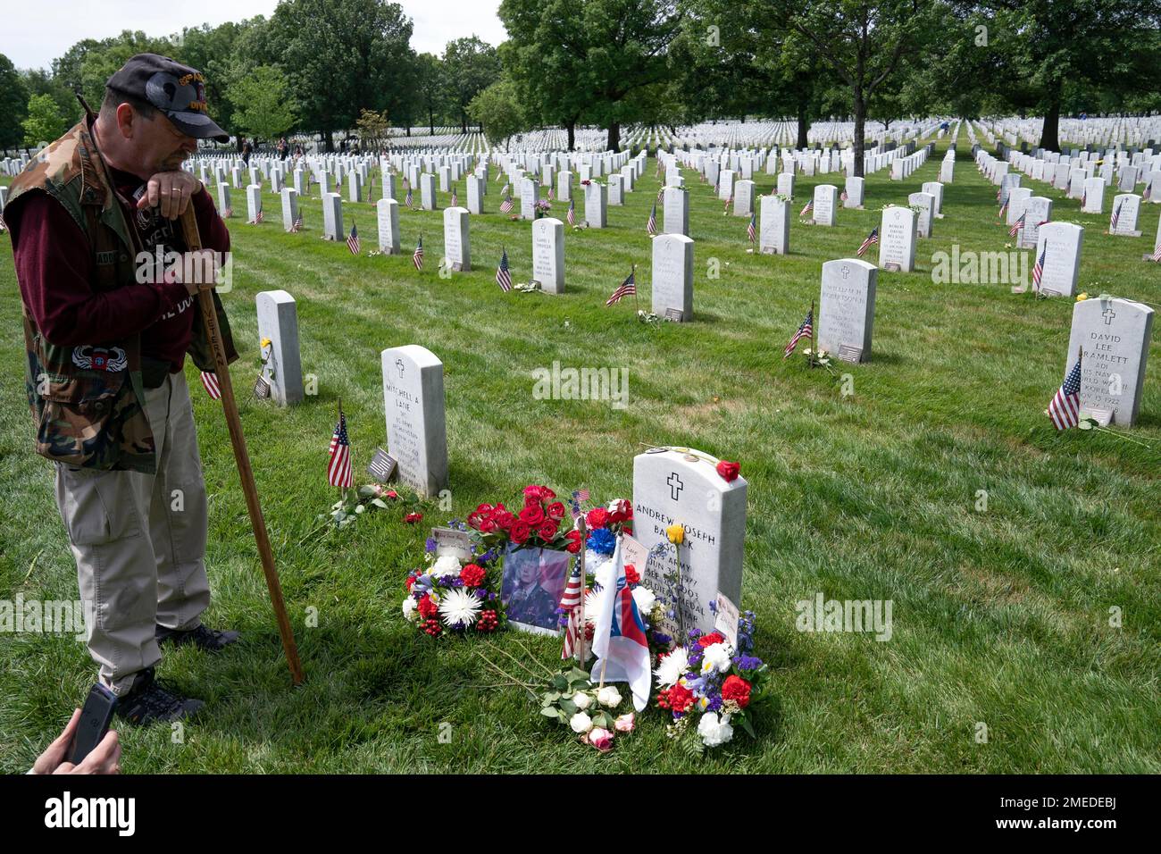 Joe Baddick visit the grave of his son Andrew Joseph Baddick at ...