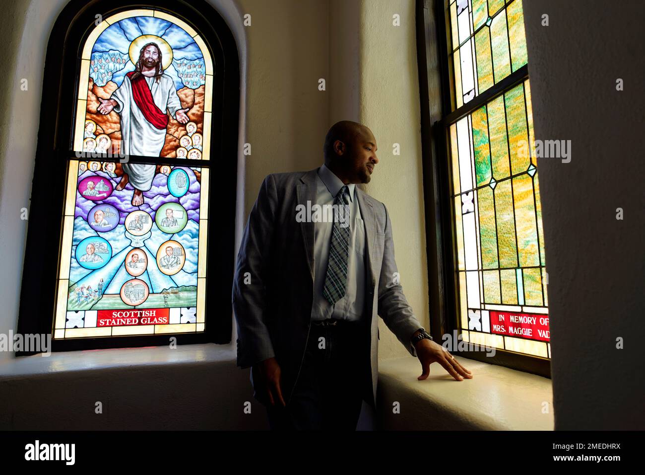 In this May 28, 2021, photo, Rev. Robert R.A. Turner, pastor of the ...