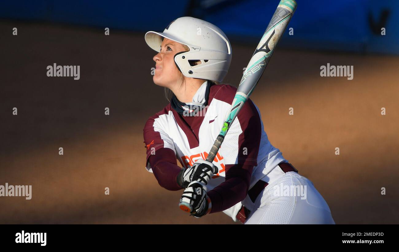 Virginia Tech Jayme Bailey #2 during an NCAA softball game on Thursday ...