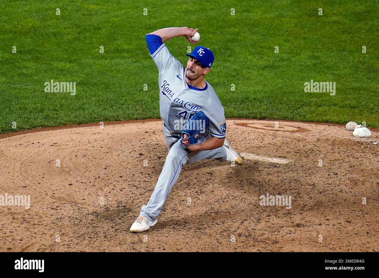 Kansas City Royals relief pitcher Kyle Zimmer (45) throws against the ...