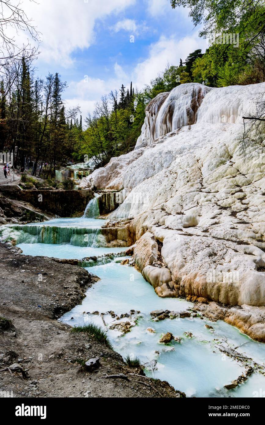 Bagni di San Filippo, hot springs in Tuscany, Italy Stock Photo - Alamy