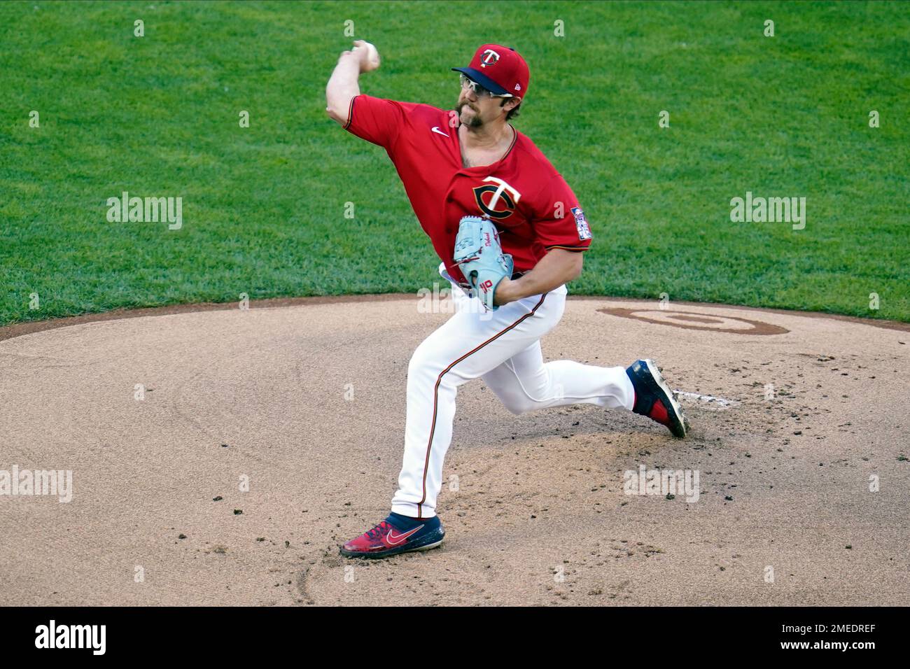Minnesota Twins pitcher Randy Dobnak throws against the Kansas City ...