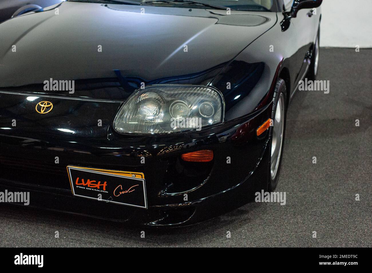 A Toyota Supra MK IV during the MCM Car Show in Bogota, Colombia, the ...