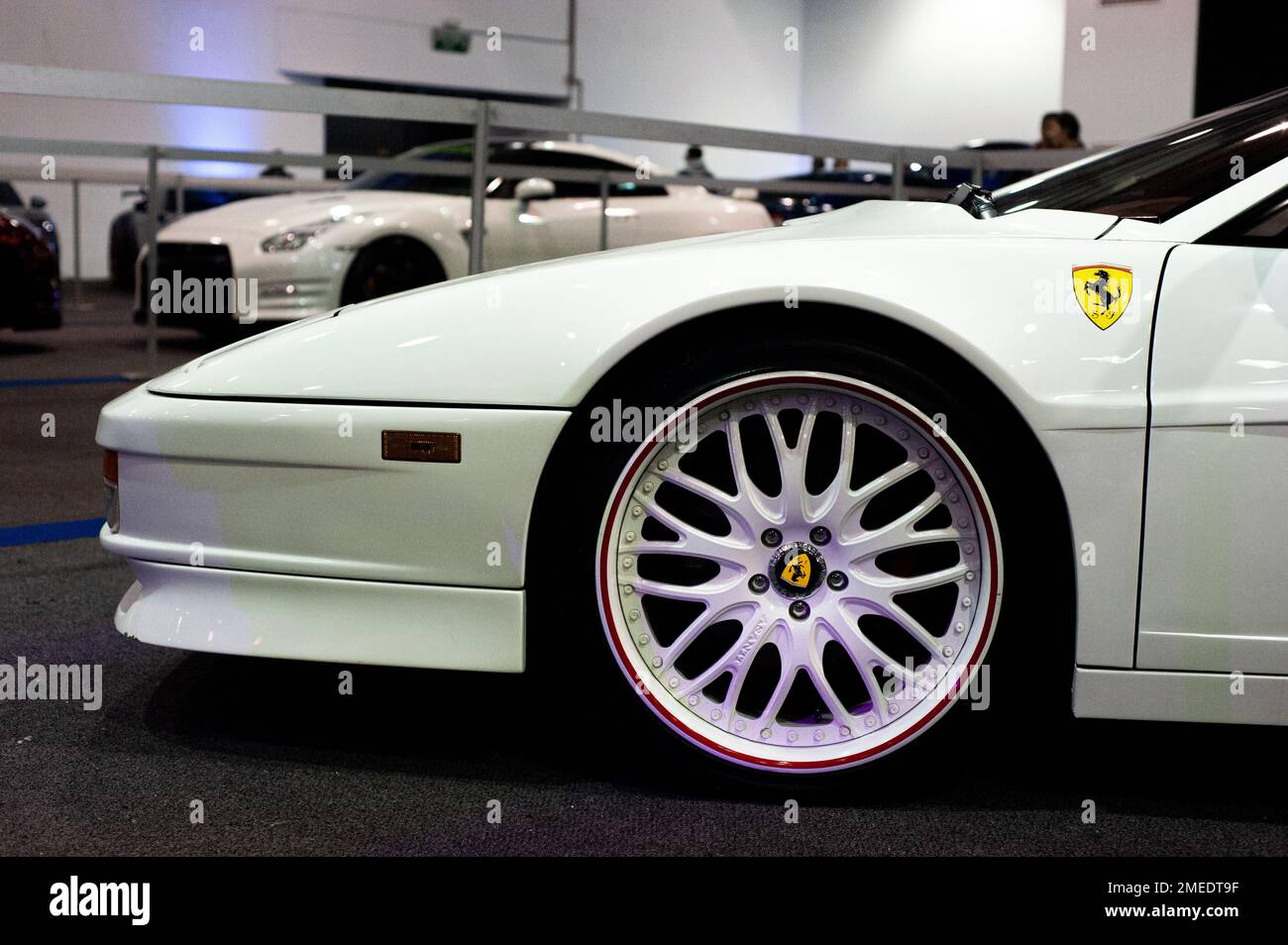 A Ferrari Testarossa is seen during the MCM Car Show in Bogota ...