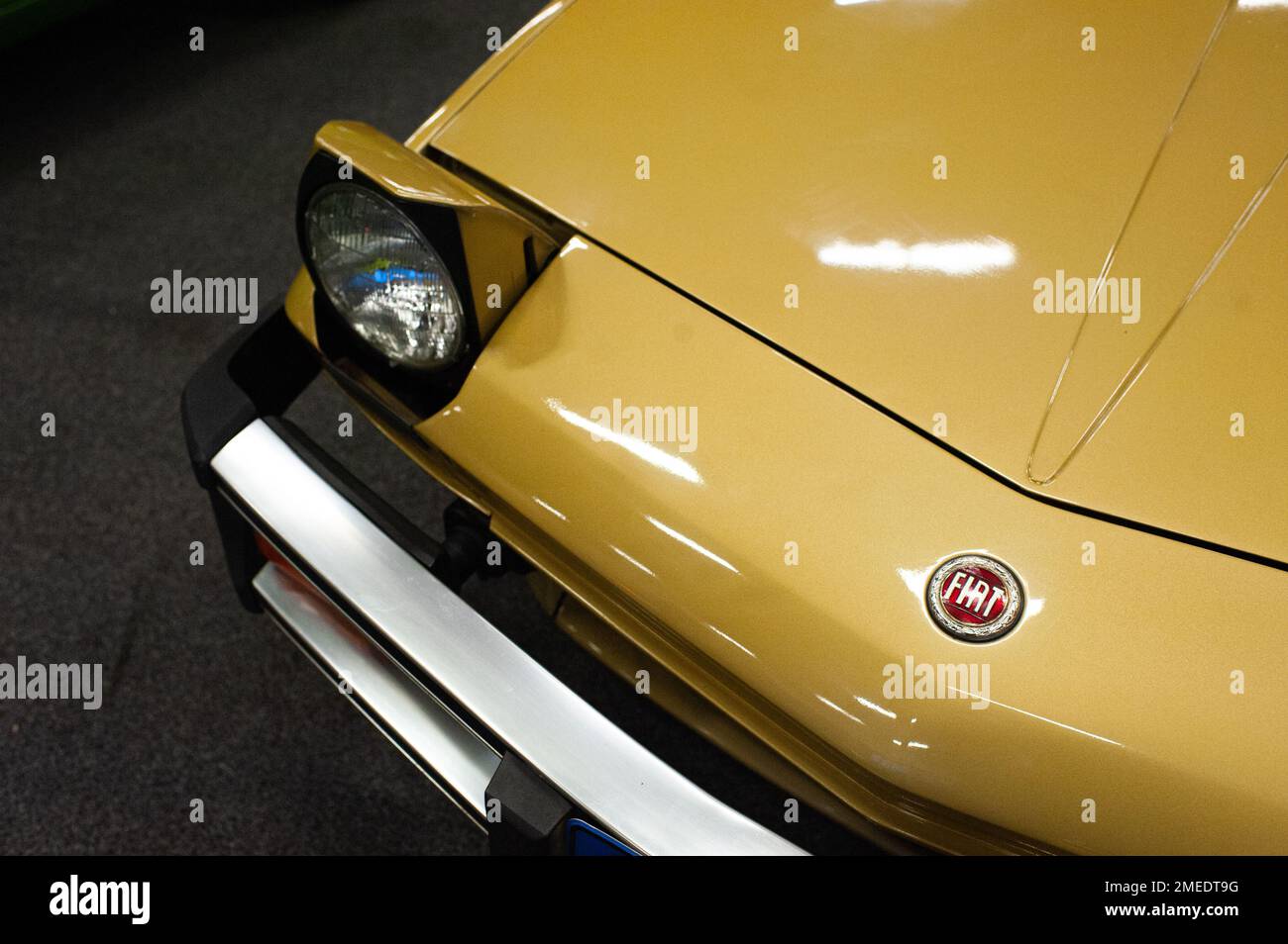 Fiat classic cars seen during the MCM Car Show in Bogota, Colombia, the ...