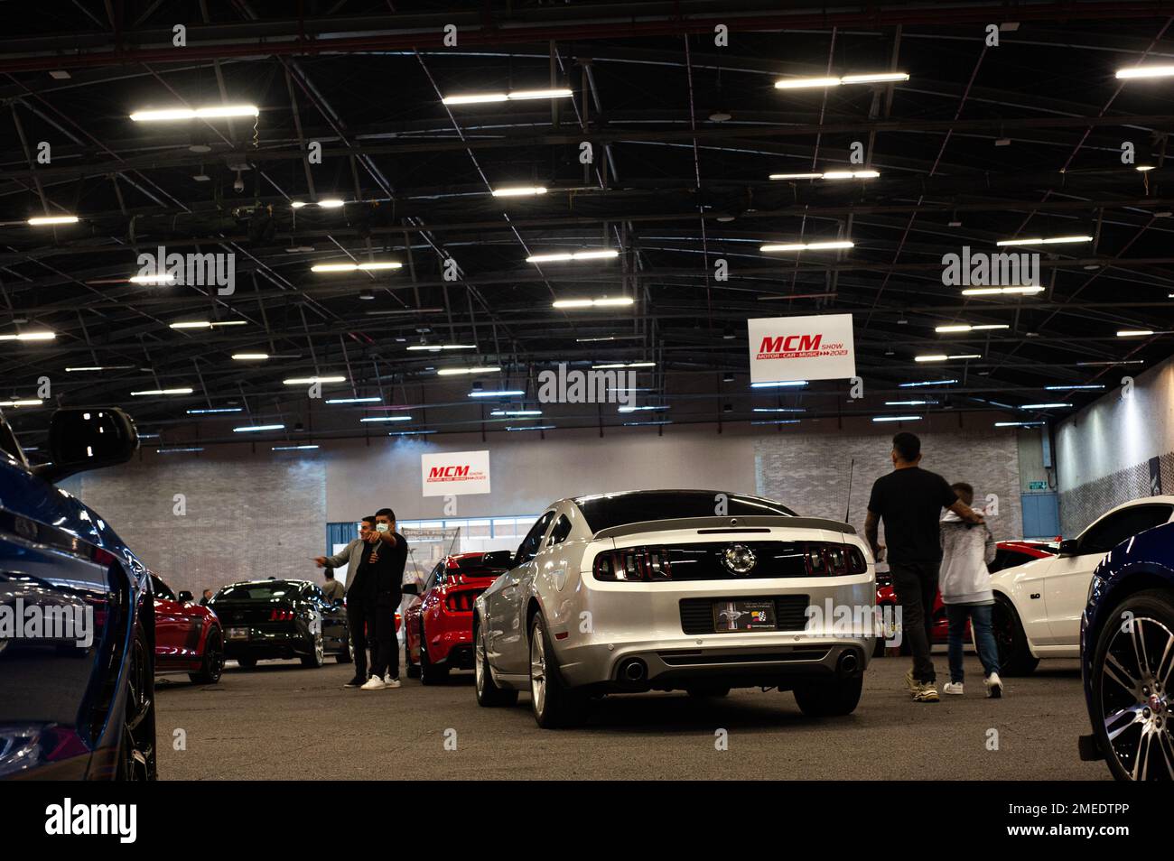 Ford Mustangs seen during the MCM Car Show in Bogota, Colombia, the ...