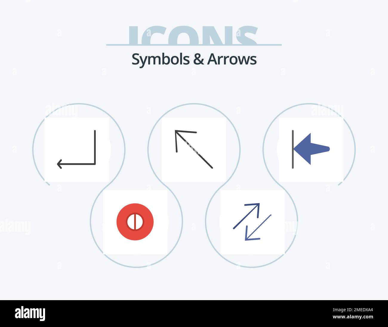 Symbols and Arrows Flat Icon Pack 5 Icon Design. . . enter. start ...