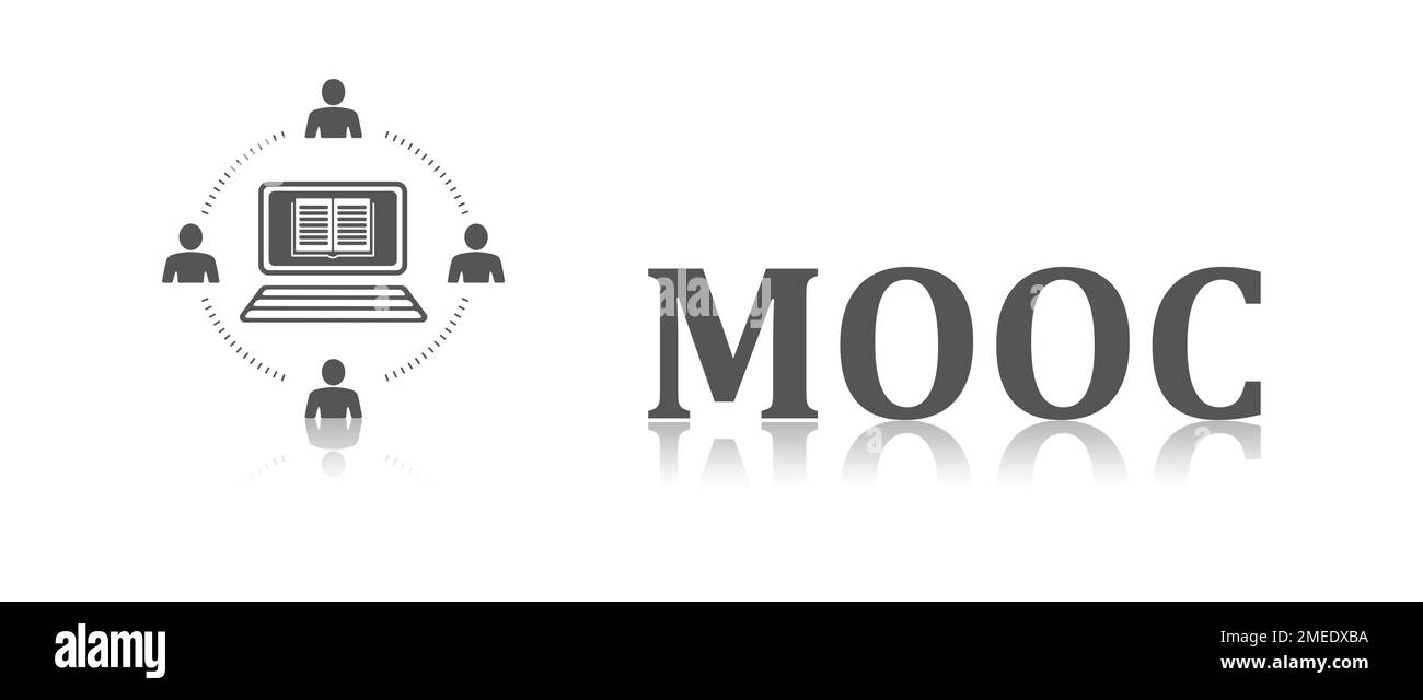 Illustration of a mooc concept Stock Photo - Alamy
