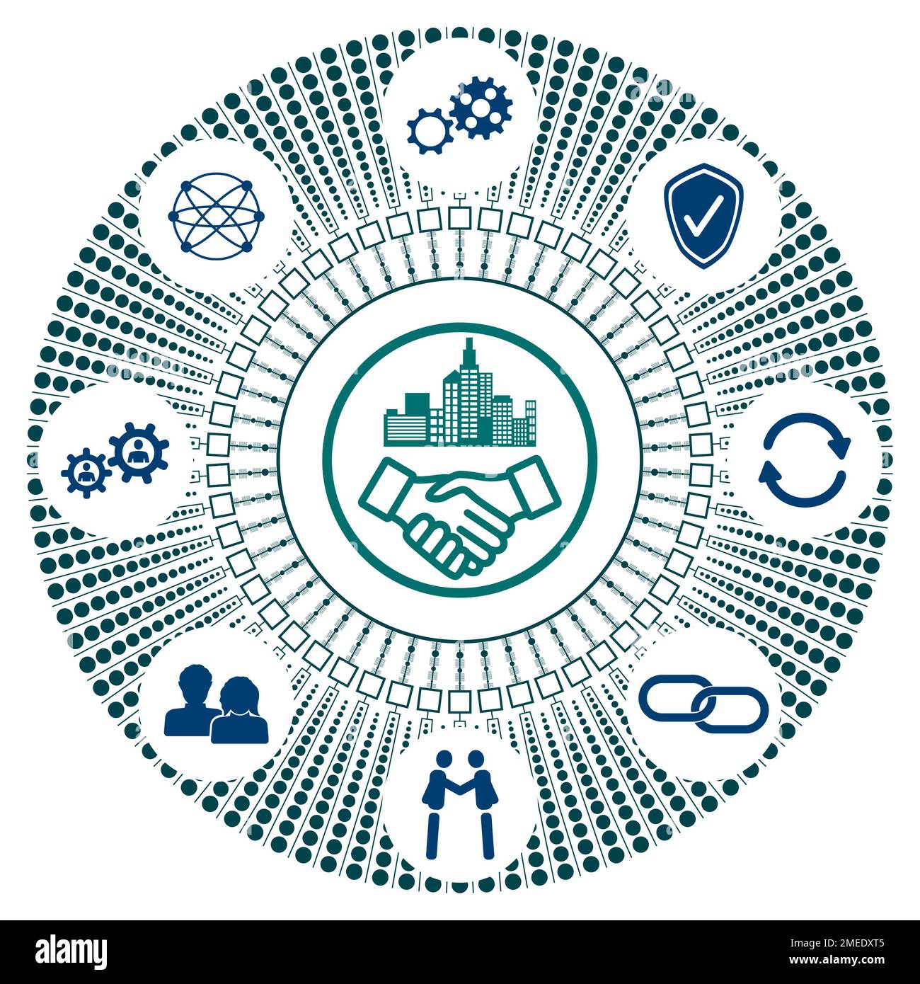 Concept of trust with connected icons Stock Photo - Alamy