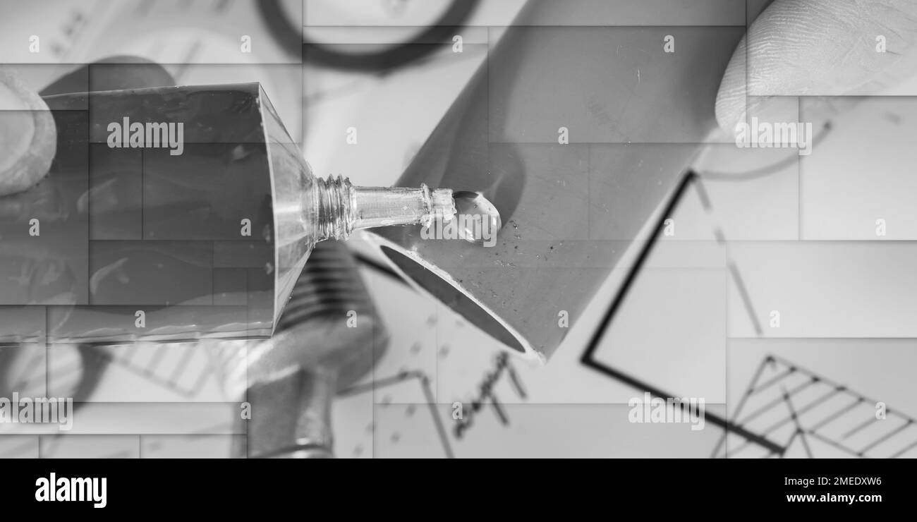 Pvc fitting pattern Black and White Stock Photos & Images - Alamy