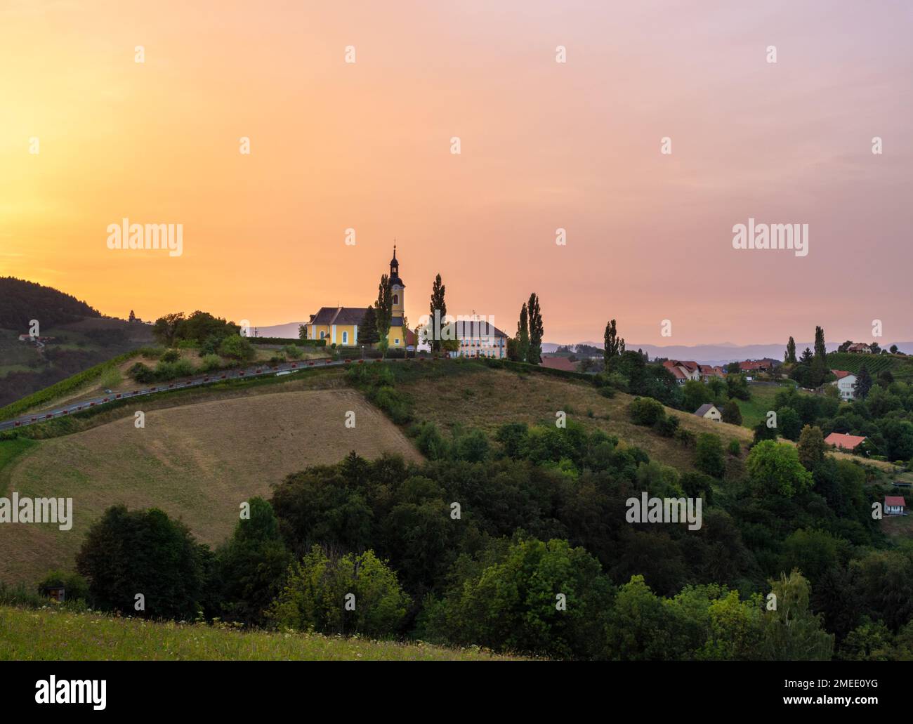 Sunset meadow austria hi-res stock photography and images - Alamy