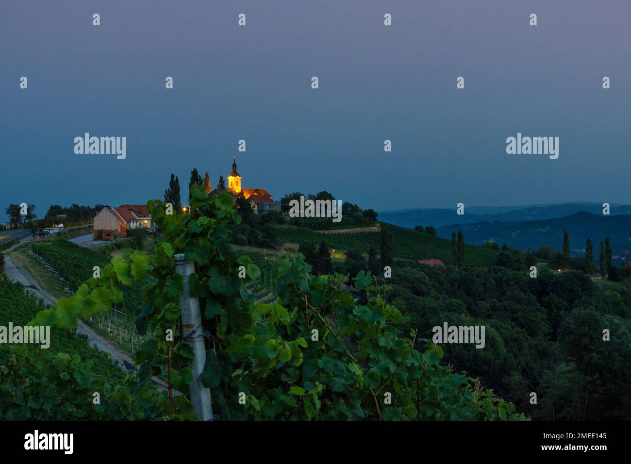 View of Kitzeck in Austria at night Stock Photo - Alamy