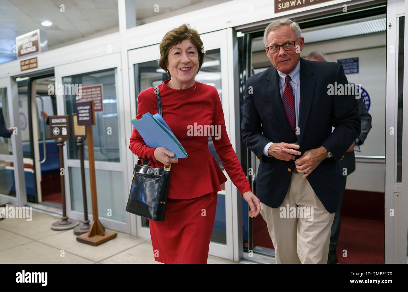 Sen. Susan Collins, R-Maine, left, and Sen. Richard Burr, R-N.C ...