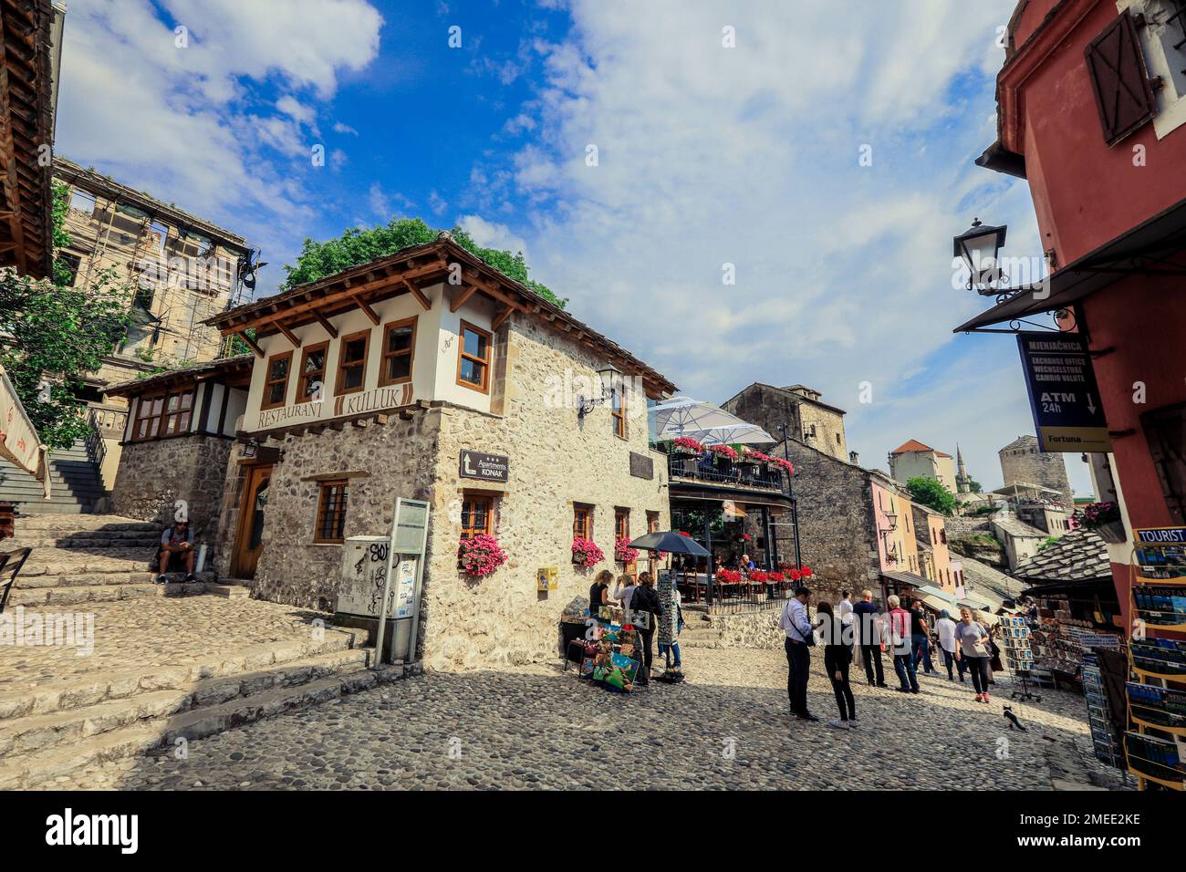 Mostar, Bosnia and Herzegovina - May 12, 2022: Old Town in city center ...