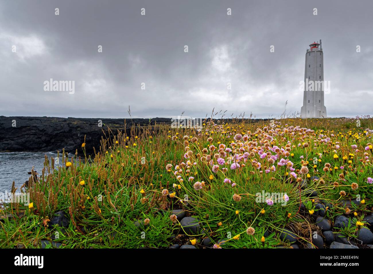 Malariff lighthouse in Iceland Stock Photo - Alamy