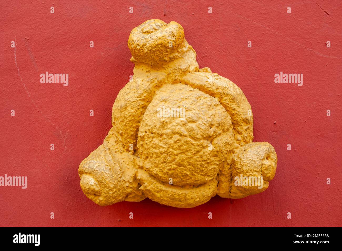 close-up view, Salvador Dali loaf of bread on the wall, Dalí Theatre ...