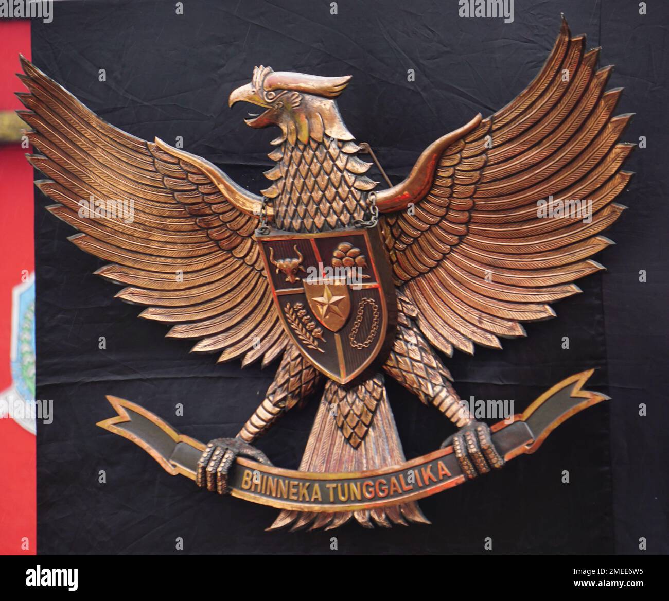 Garuda Pancasila (Indonesian five principles) with a natural background ...