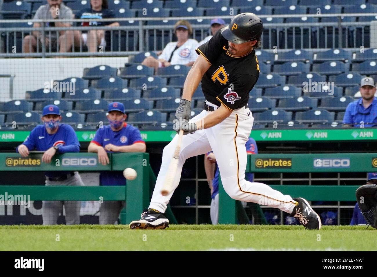 Pittsburgh Pirates' Bryan Reynolds plays against the Chicago Cubs ...