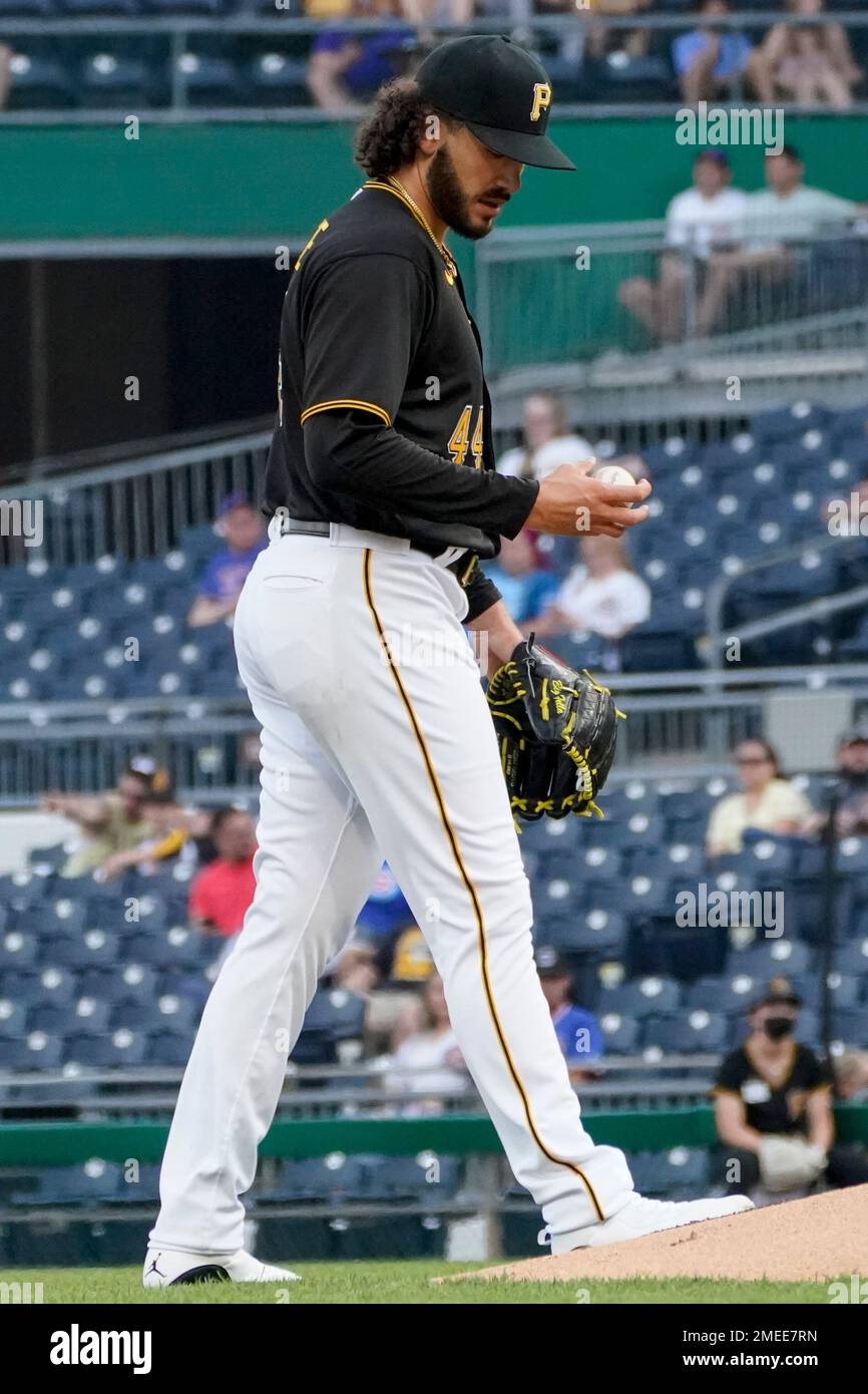 Pittsburgh Pirates starter Cody Ponce pitches against the Chicago Cubs ...