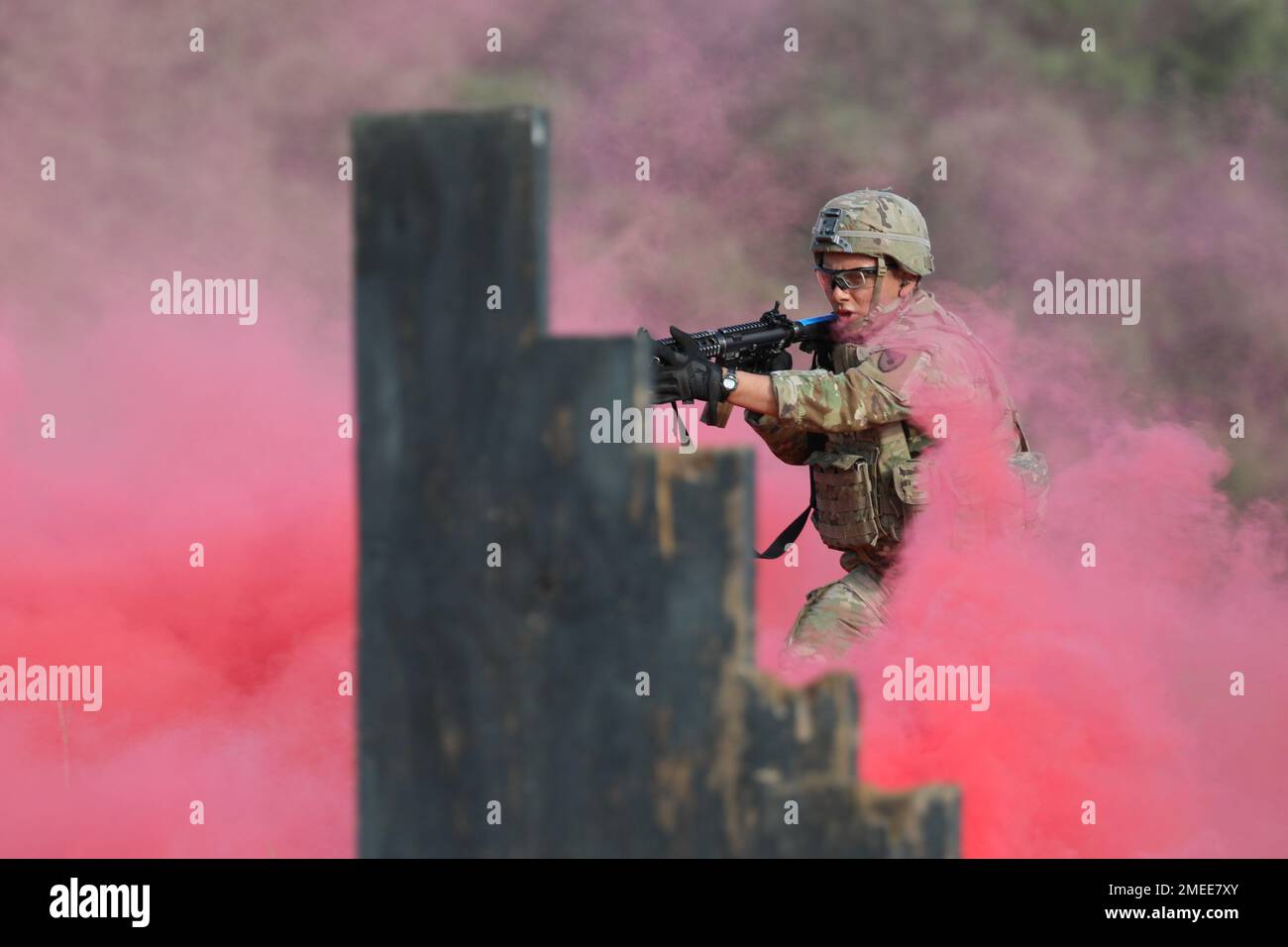 Spc. Matthew Ruiz navigates the stress shoot event of AMC's Best ...