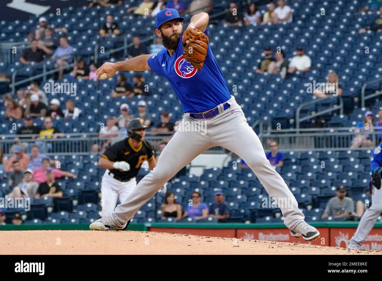 Chicago Cubs starter Jake Arrieta pitches against the Pittsburgh ...