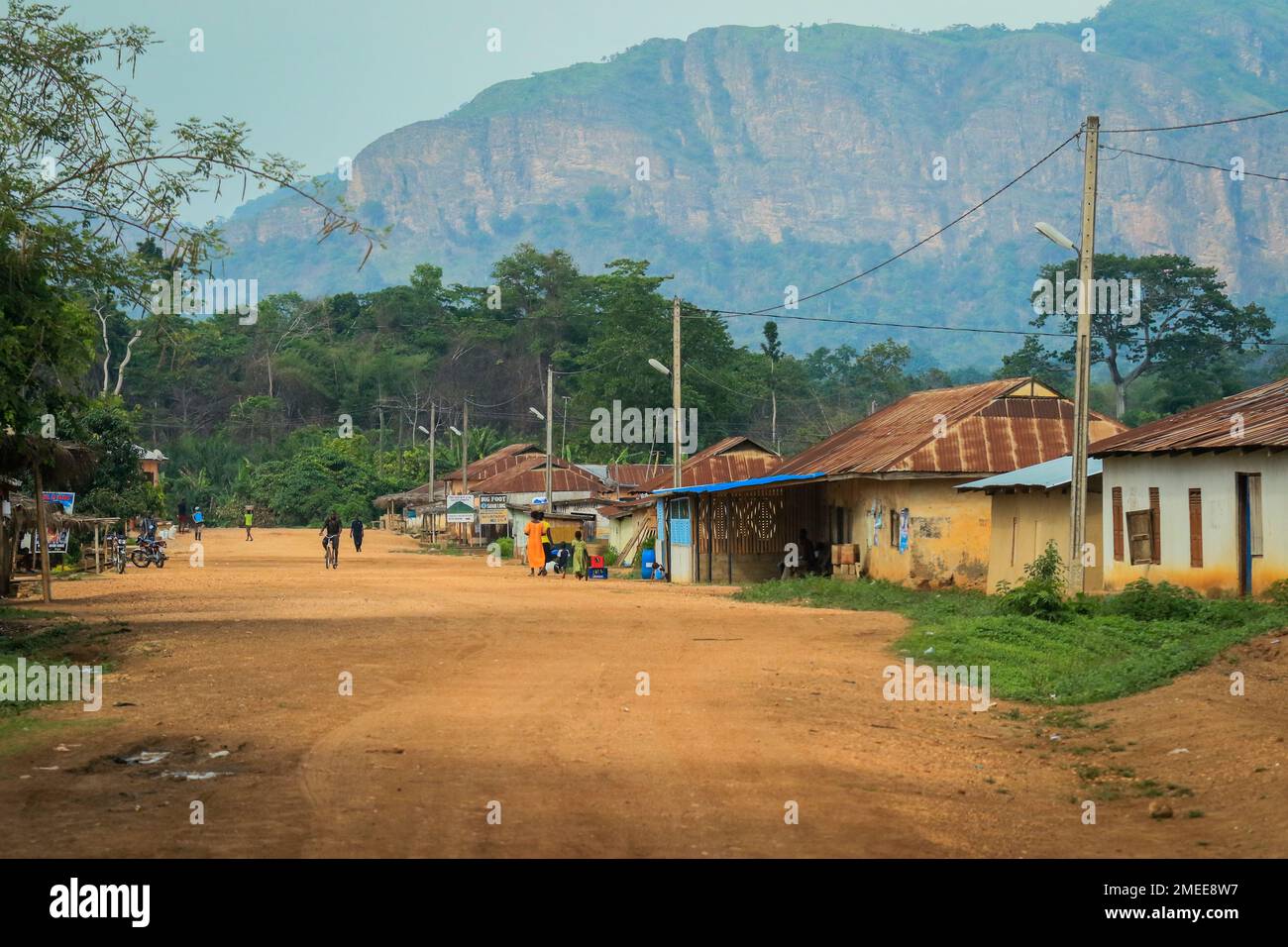 Picture of the Local Countryside Life in African Ghana Village Stock ...
