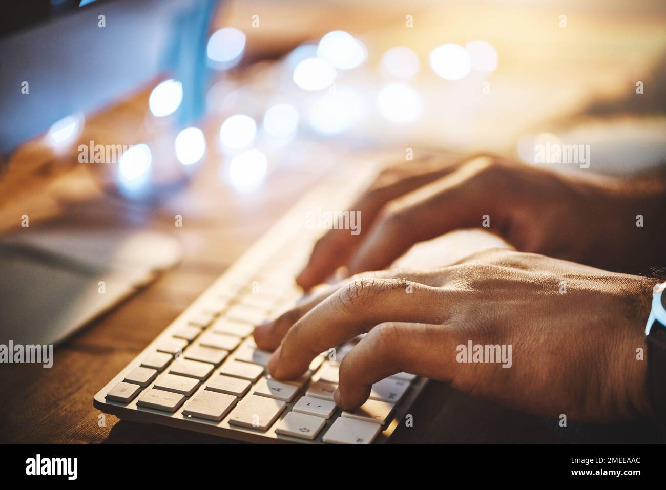 Putting in the hard work responsible for success. a businessman using a ...