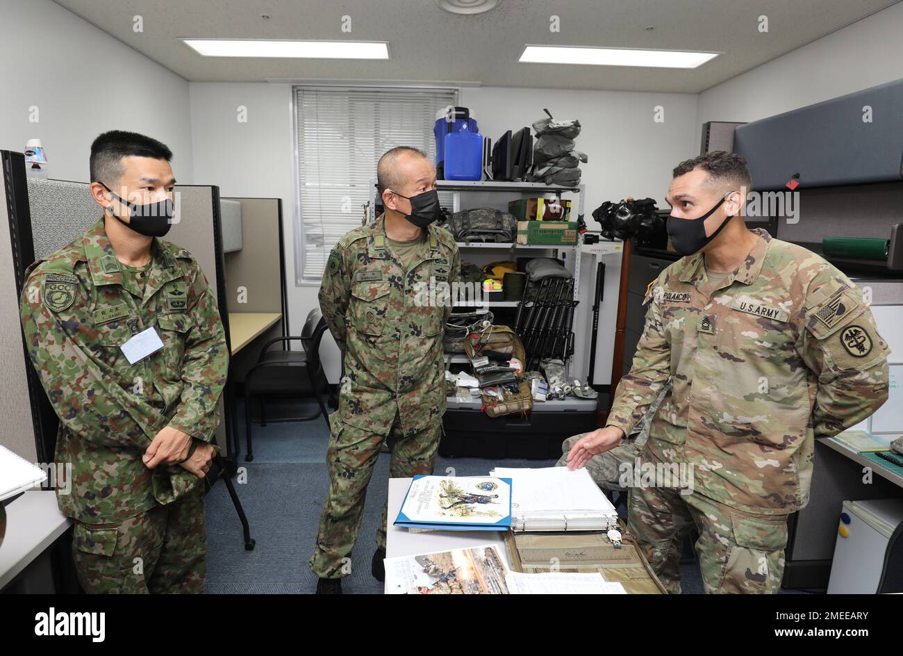 Master Sgt. Juan Polanco, right, noncommissioned officer in charge of ...