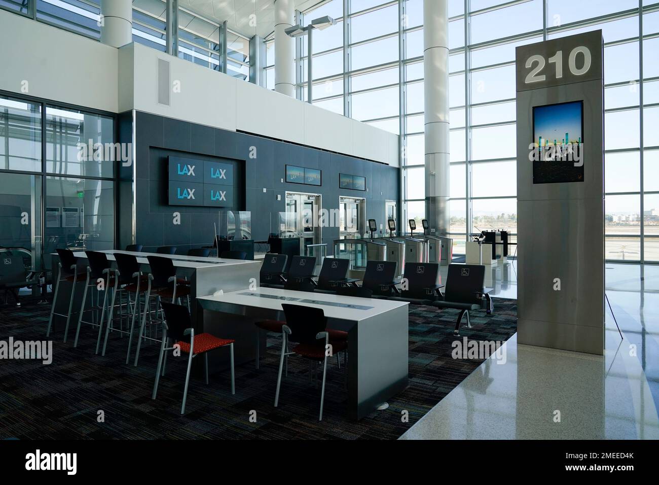 A gate awaits travelers at the new West Gates at Tom Bradley ...