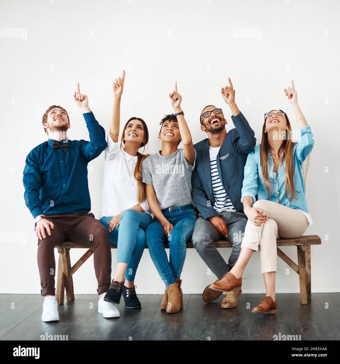 Women pointing at man hi-res stock photography and images - Alamy