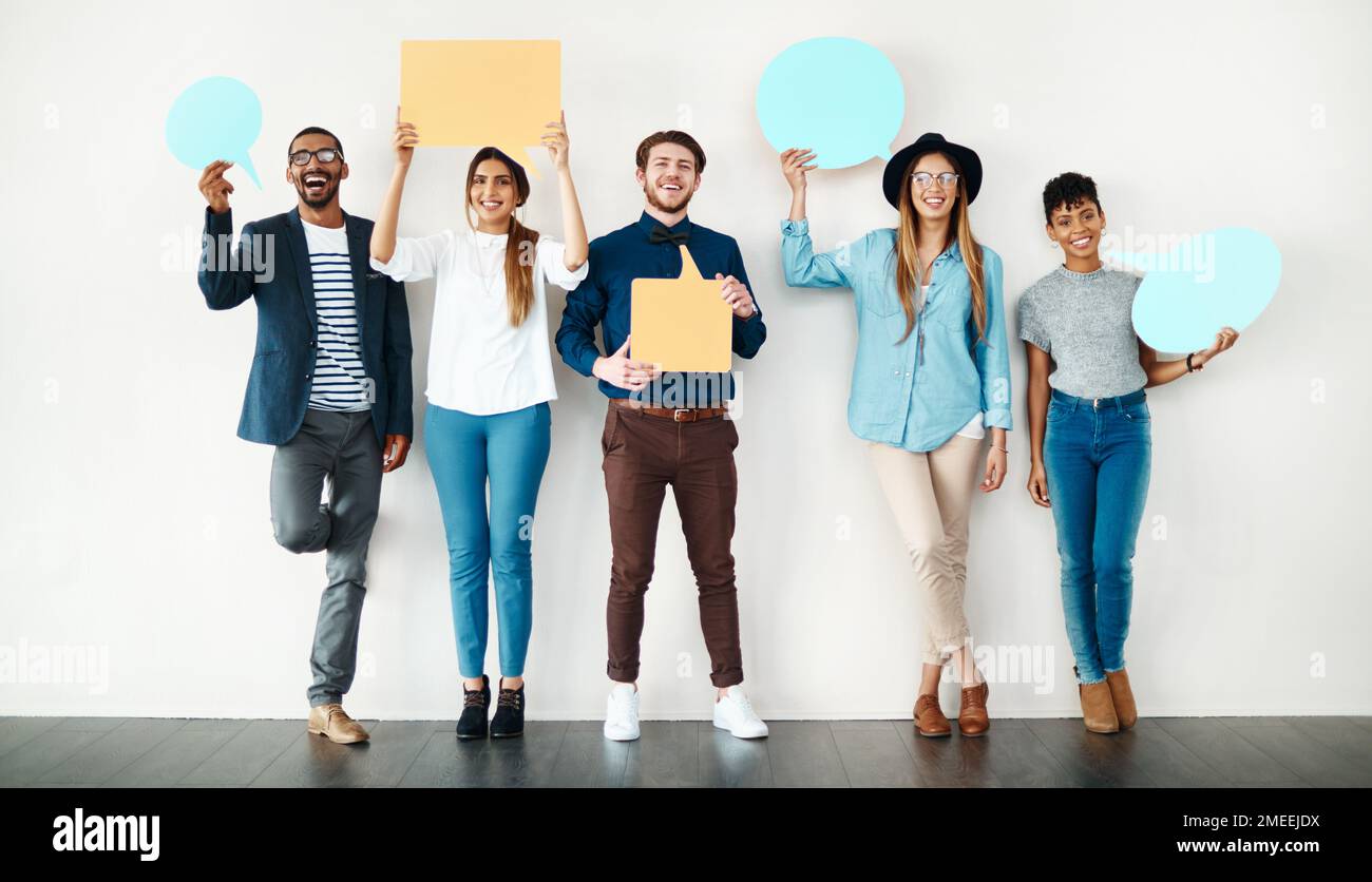 We all have something to say. a diverse group of creative employees ...