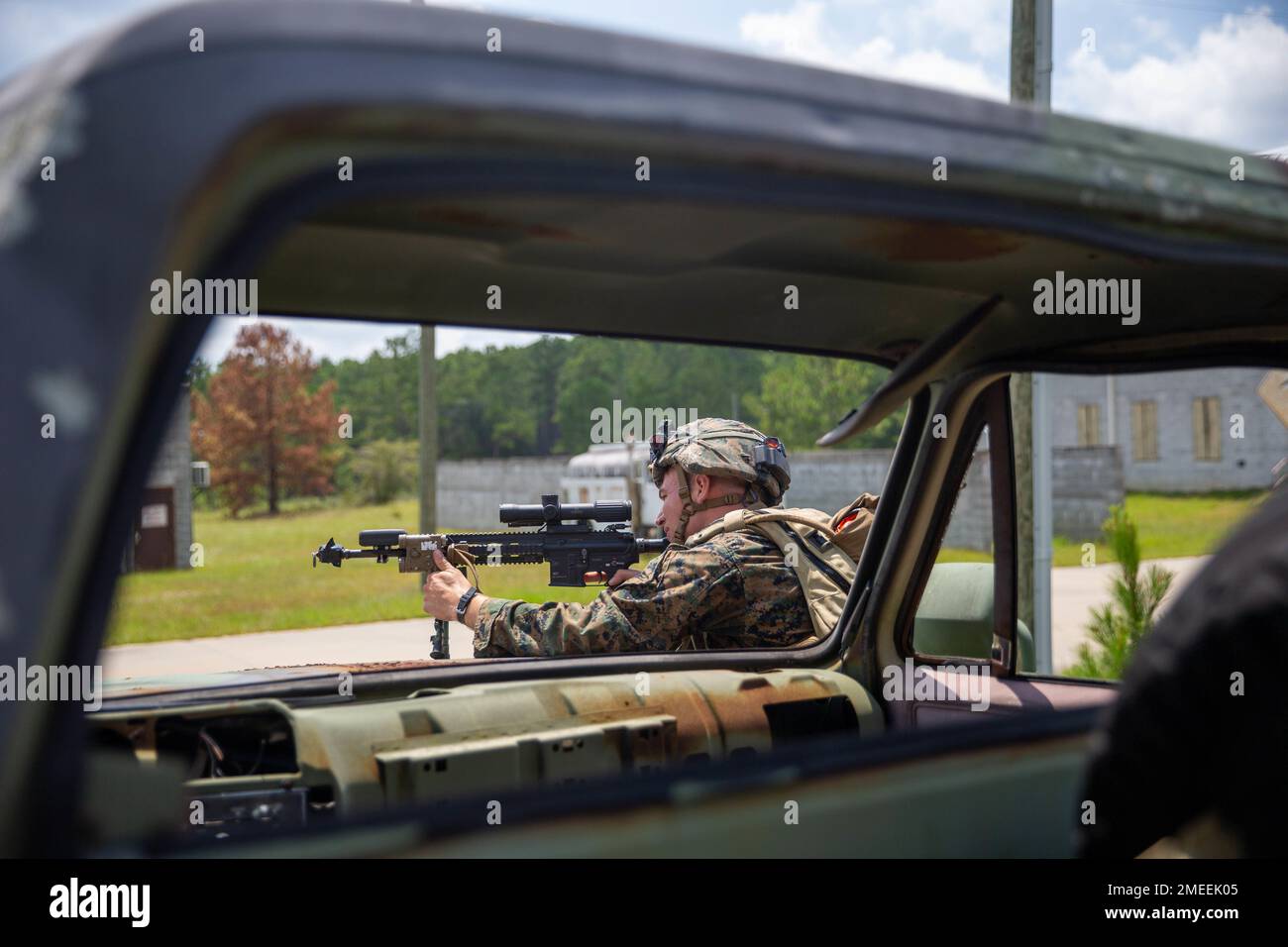 U.S. Marine Corps Pfc. Matthew Park, a rifleman with 1st Battalion, 8th ...