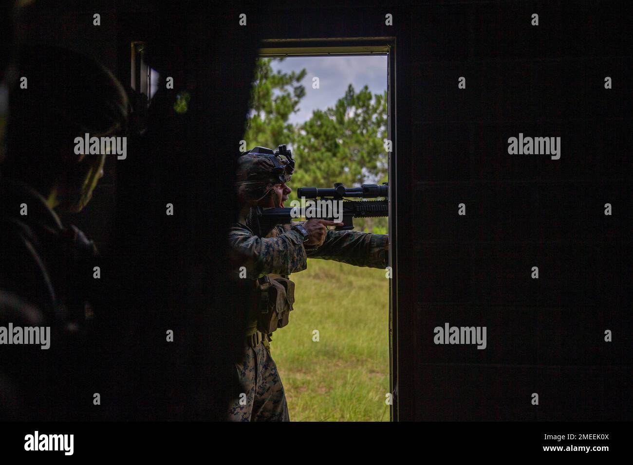 U.S. Marine Corps Pfc. Lucas Oliveira, a rifleman with 1st Battalion ...