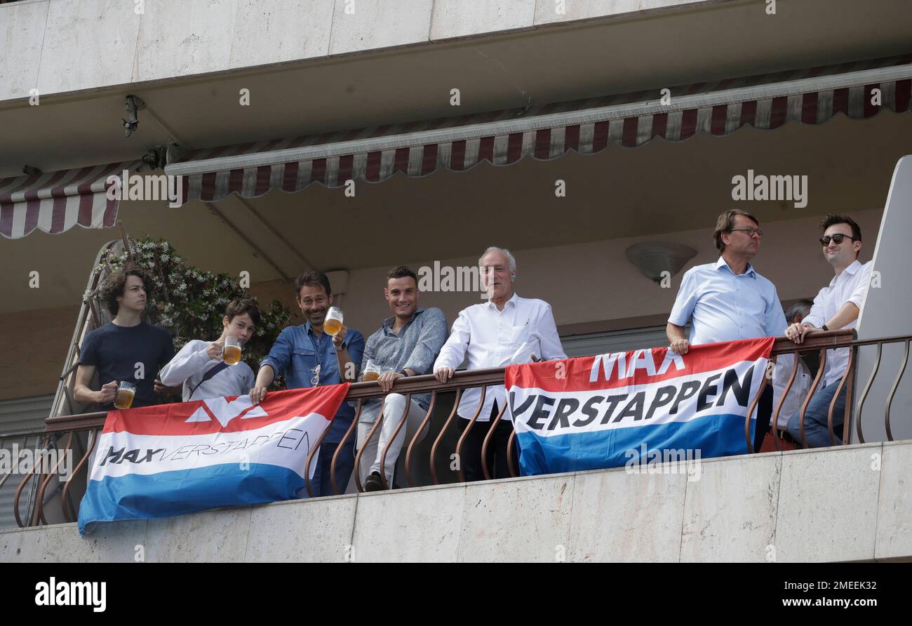 Spectators cheer on Red Bull driver Max Verstappen of the Netherlands ...