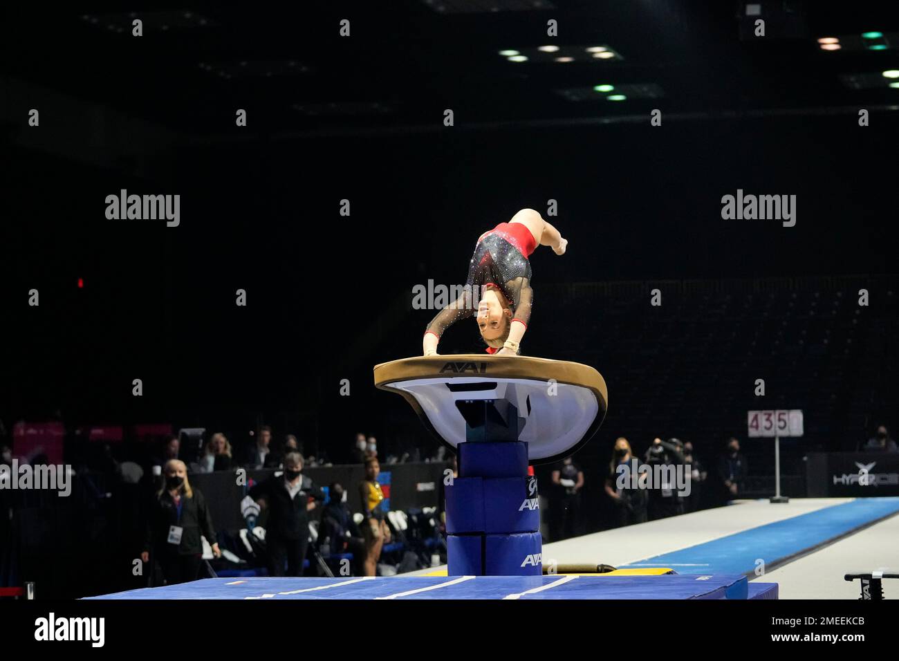 MyKayla Skinner performs the vault during the U.S. Classic gymnastics ...
