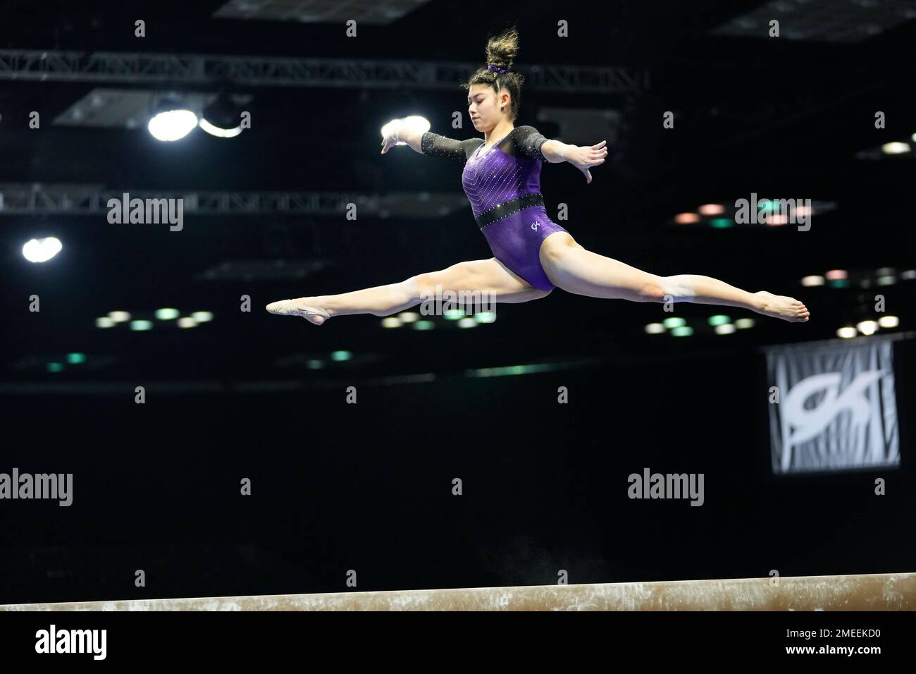 Kayla DiCello performs her balance beam routine during the U.S. Classic ...