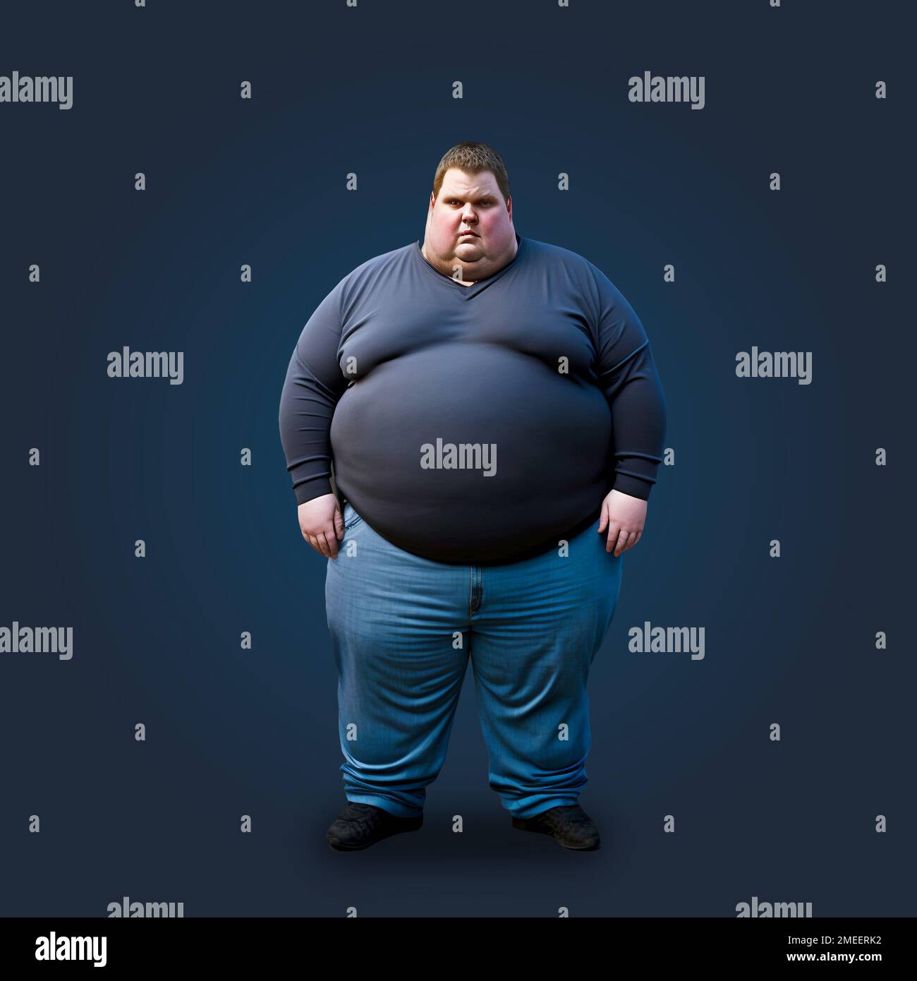 The fictional character of a highly obese person Stock Photo - Alamy