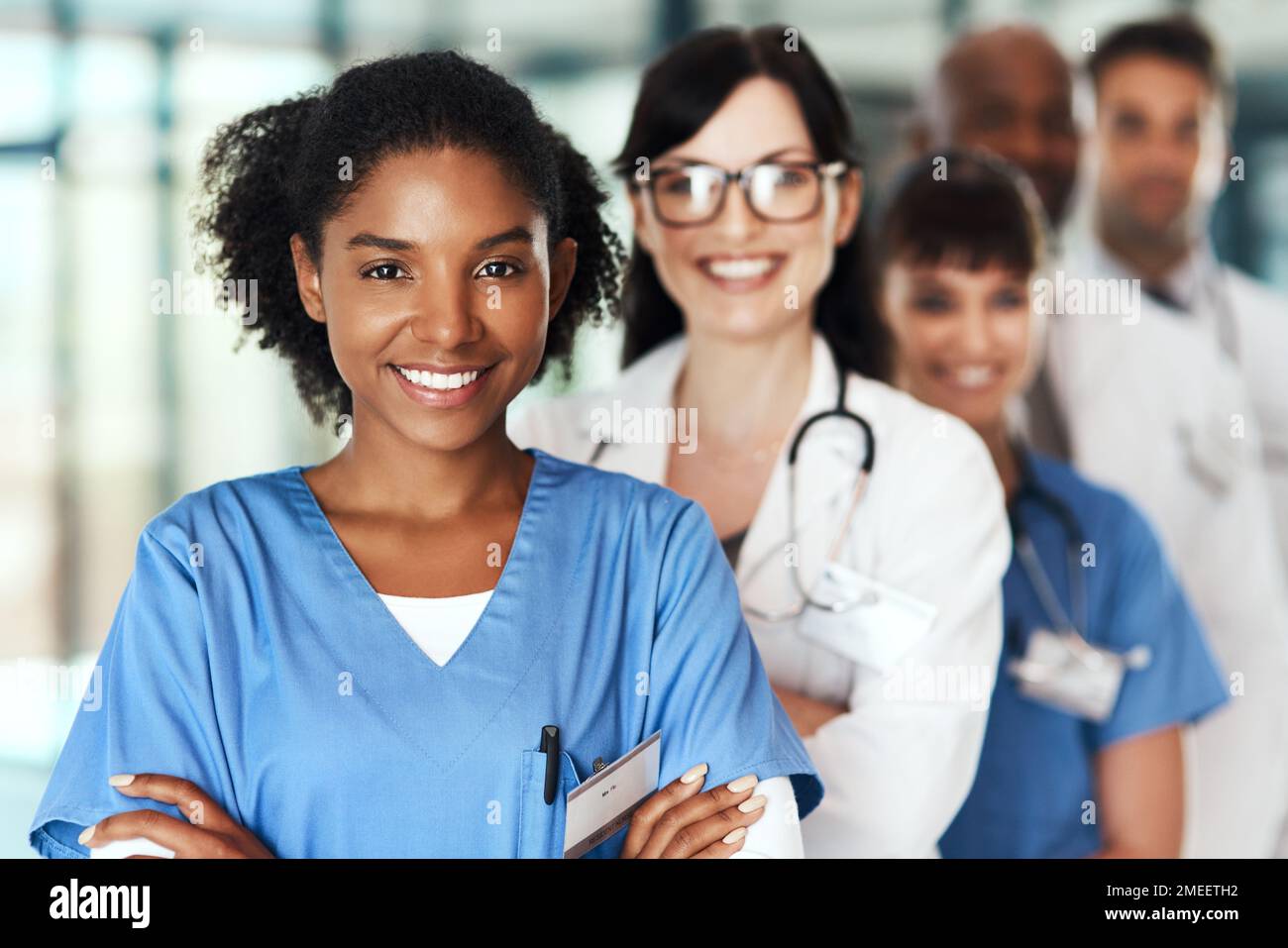 Diverse hospital team hi-res stock photography and images - Alamy
