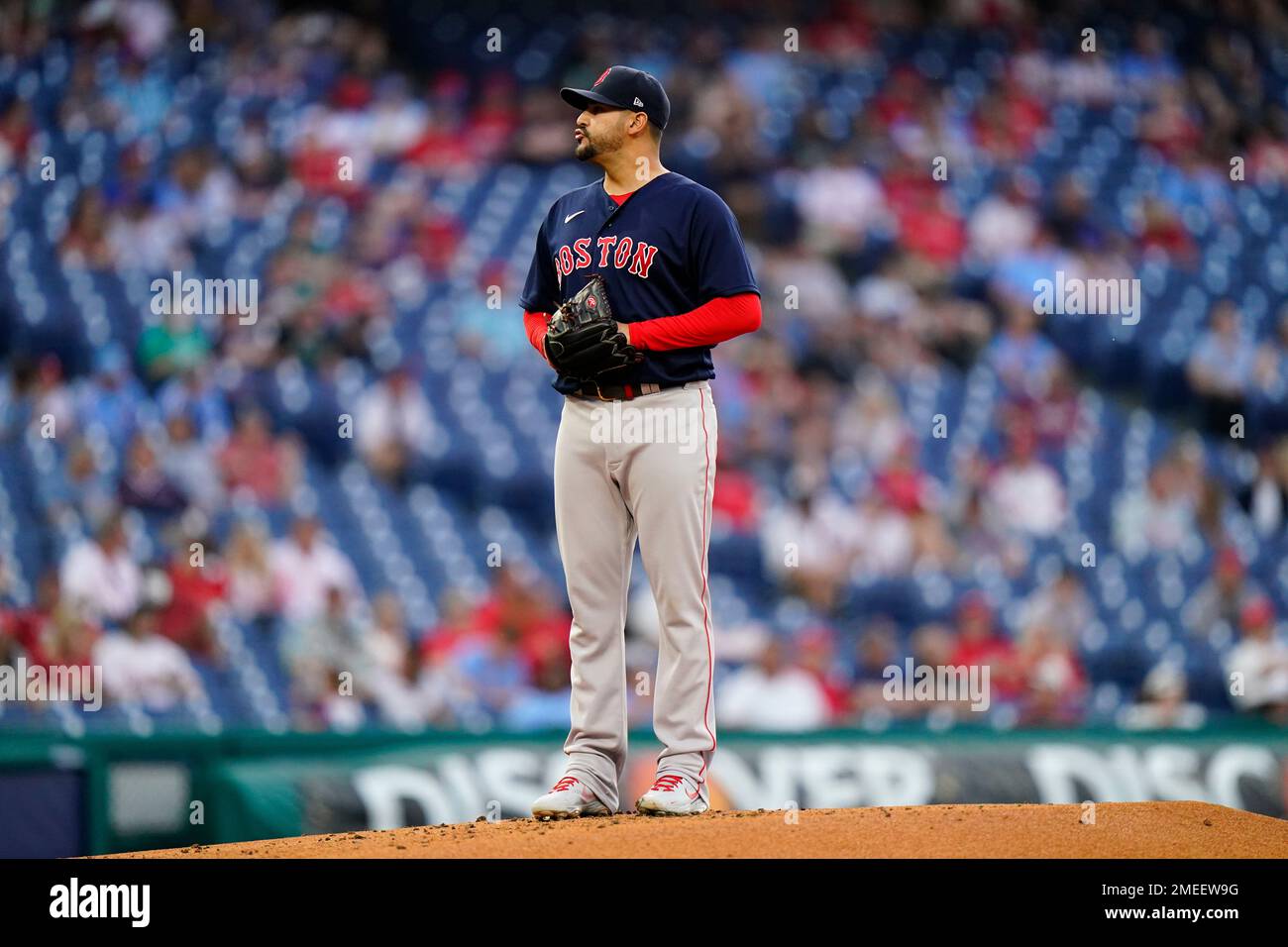 Boston Red Sox's Martin Perez plays during an interleague baseball game ...