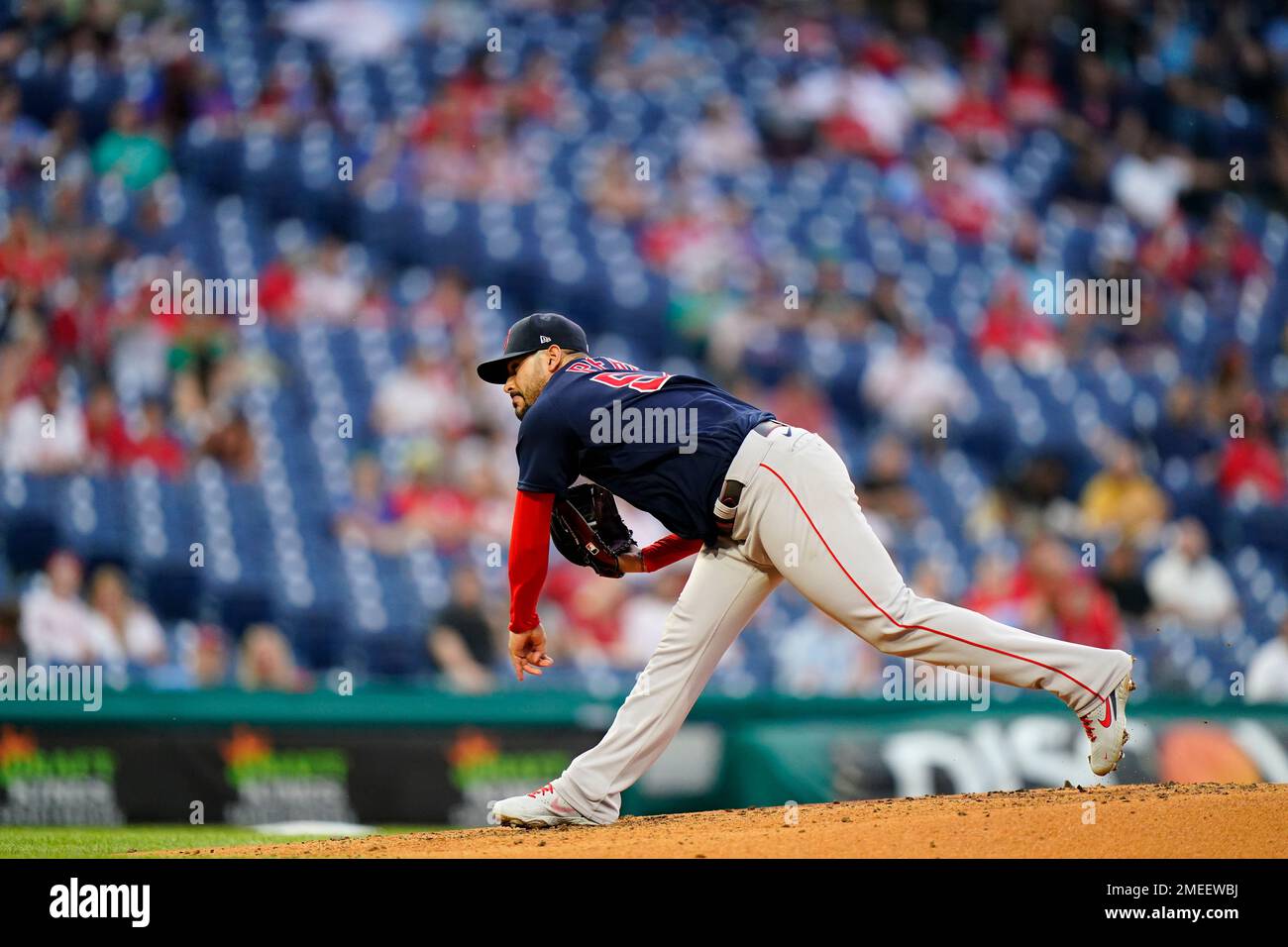 Boston Red Sox's Martin Perez plays during an interleague baseball game ...