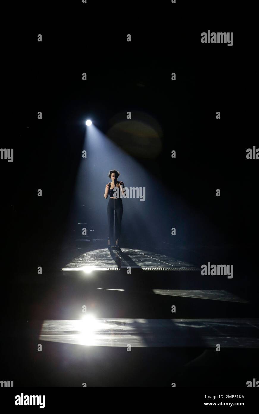 Barbara Pravi from France performs during rehearsals at the Eurovision ...