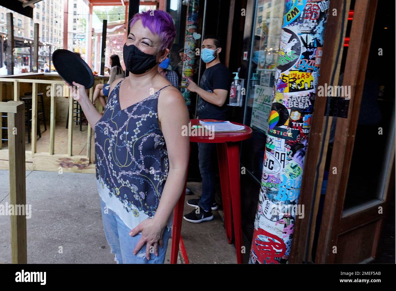 Erin Bellard, co-owner of e's Bar on Manhattan's Upper West Side ...