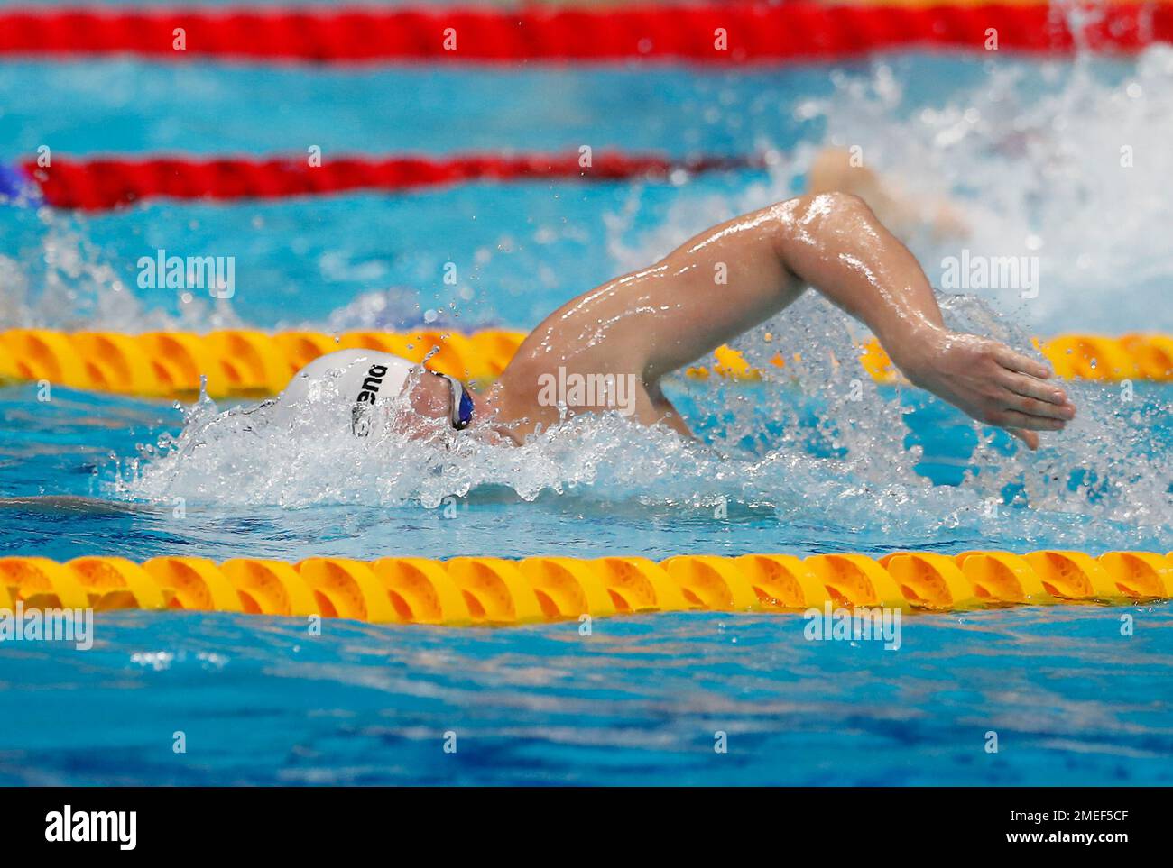 Lithuania's Danas Rapsys competes during a men's 200 meters freestyle ...