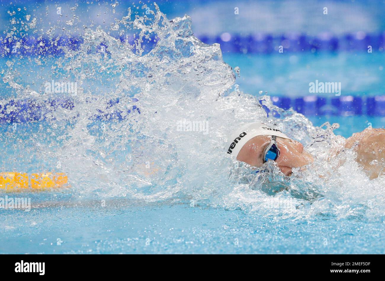 Lithuania's Danas Rapsys competes during a men's 200 meters freestyle ...