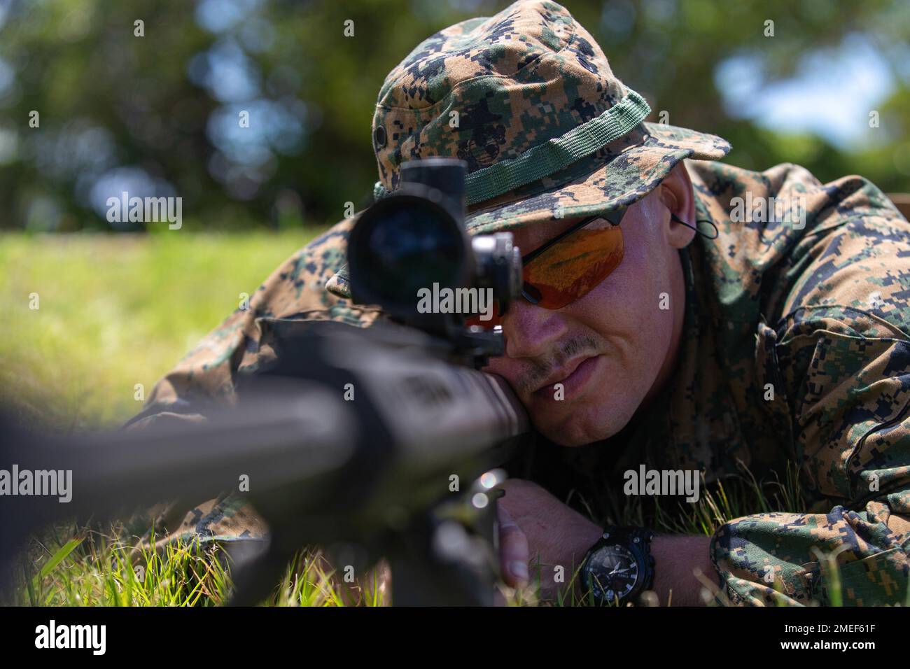 U.S. Marine Corps Lance Cpl. Johnson Harding, a rifleman with 3d ...