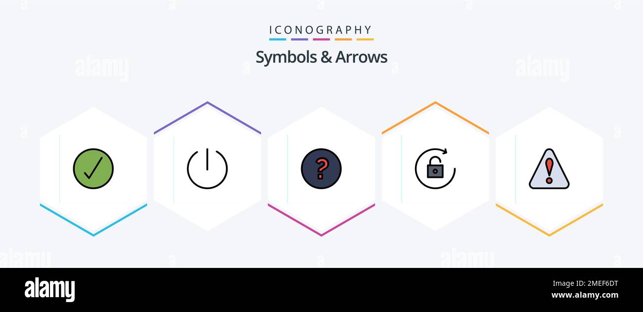 Symbols and Arrows 25 FilledLine icon pack including . warning. help ...