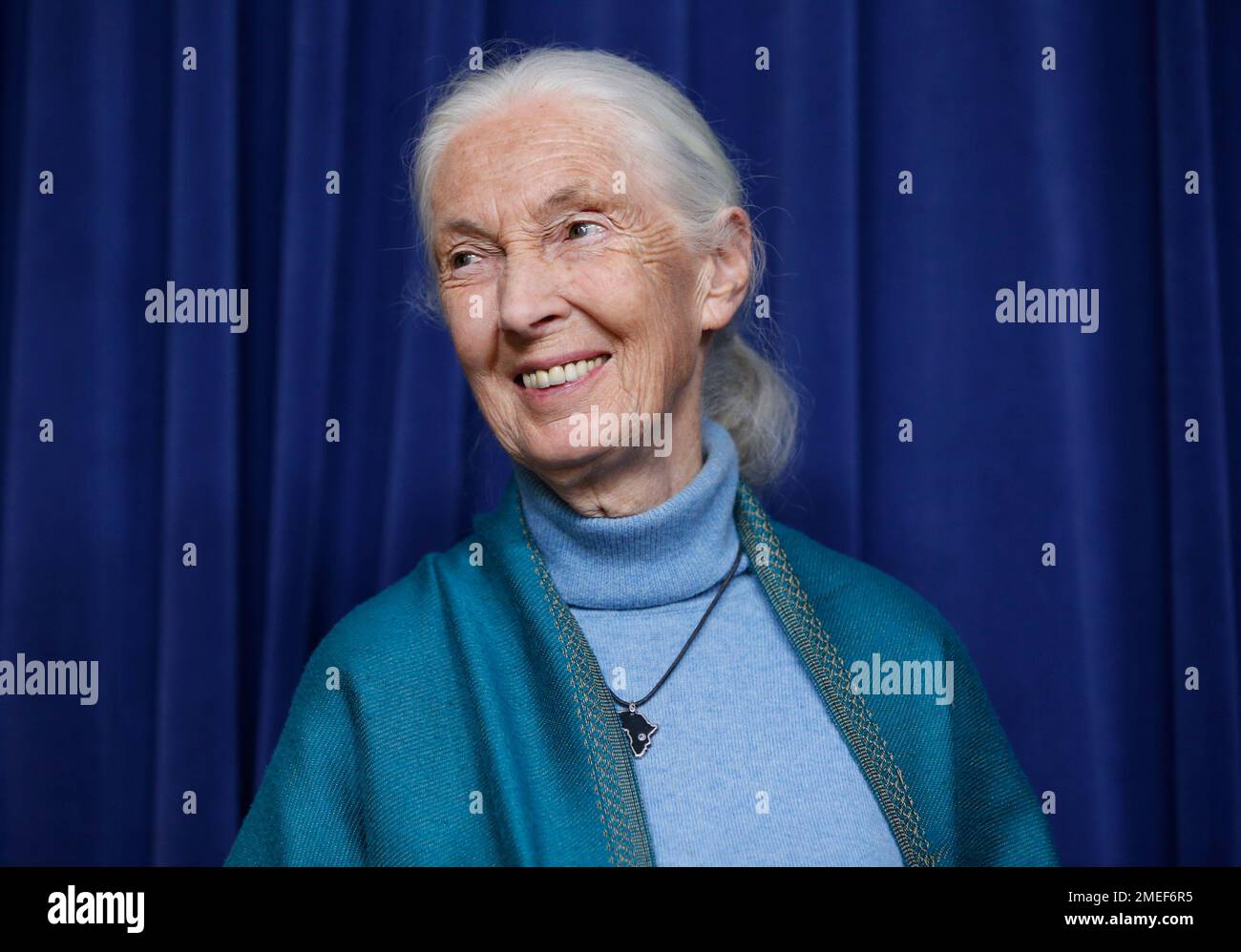 FILE - This April 3, 2019 file photo shows primatologist Jane Goodall ...