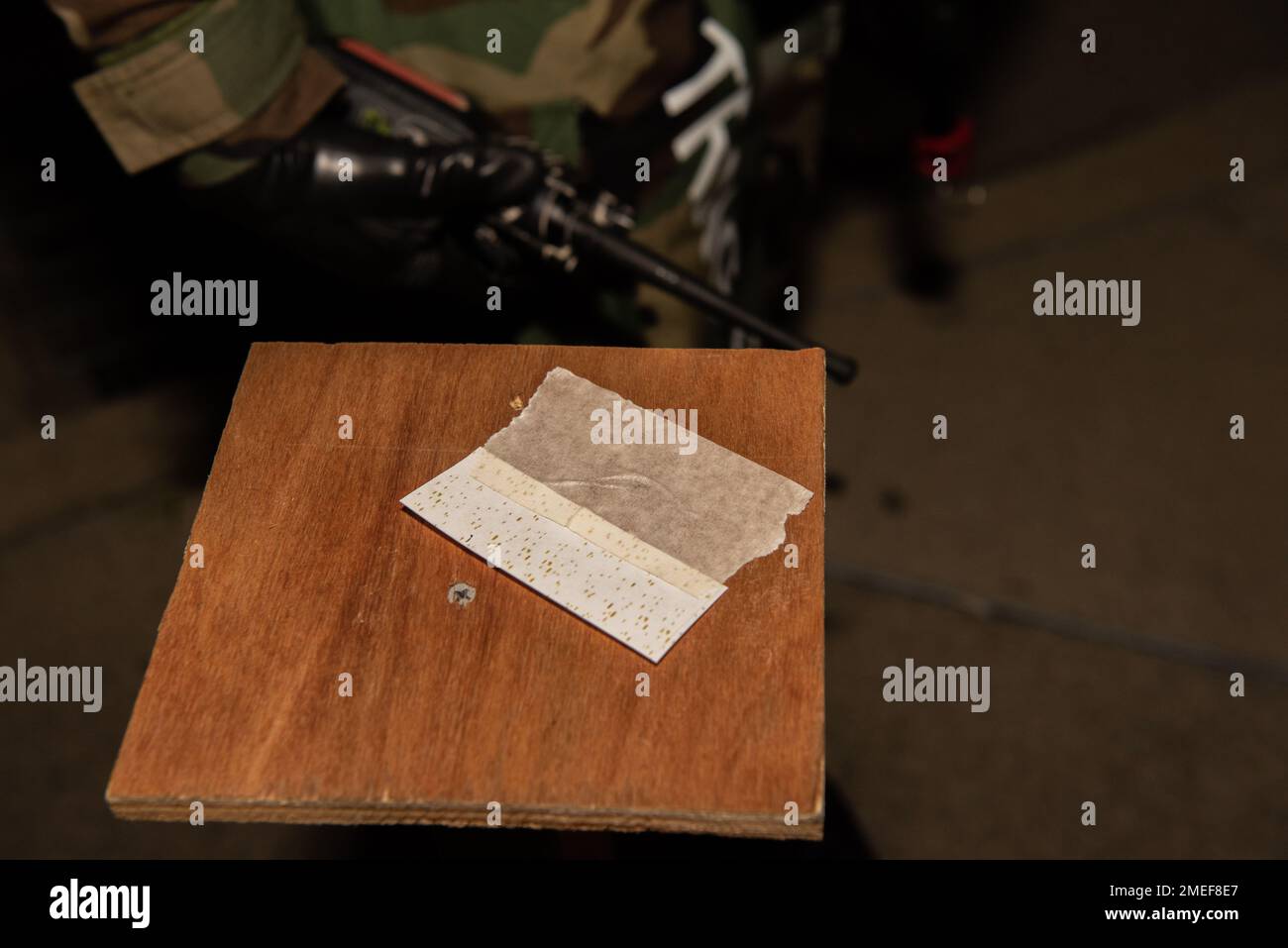 M9 paper shows the presence of simulated chemicals during a post attack ...