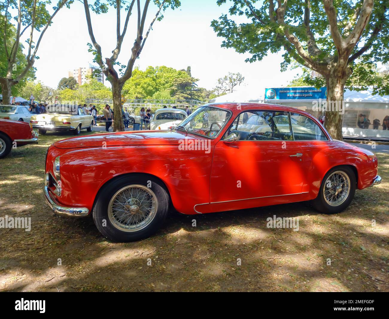 Old red sport 1954 Alfa Romeo 1900 SS Superleggera Carrozzeria Touring ...