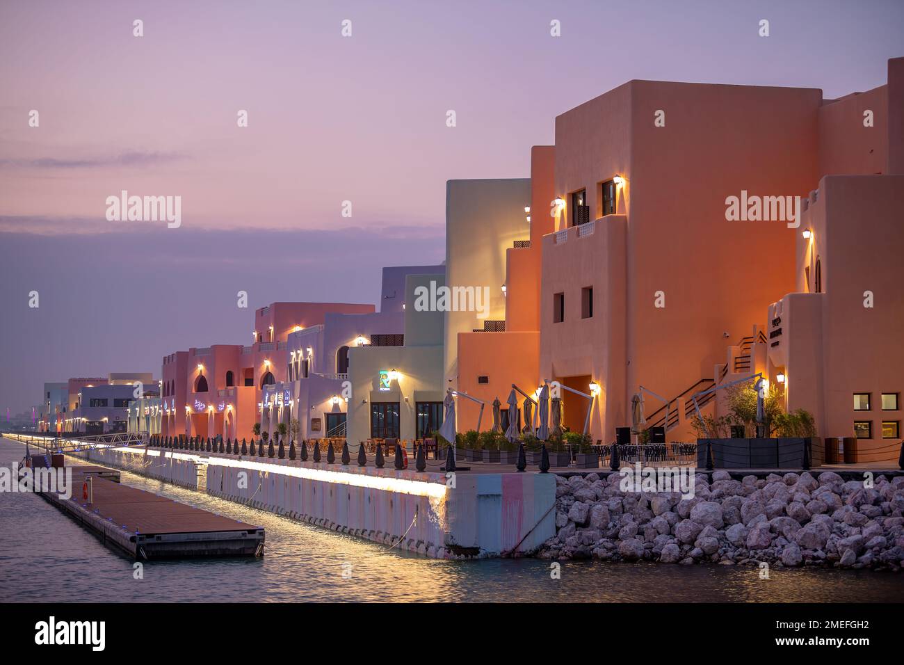 Old Doha port redevelopment into Mina district Box Park Qatar Stock ...